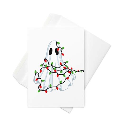 Wrapped Up Ghost Greeting Card Flukelady