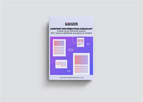 Content Distribution Checklist Executivebrandgrowth