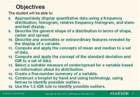 chapter 3 displaying and summarizing quantitative data copyright