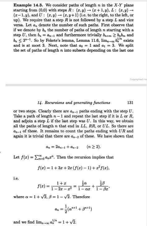 combinatorics number of paths of length n starting from the origin