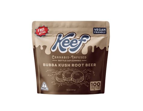Keef Bubba Kush Root Beer Thc Bottle Cap Gummies