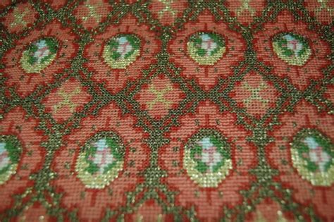Fabric Crafts Red And Green Fabric With Small Circles