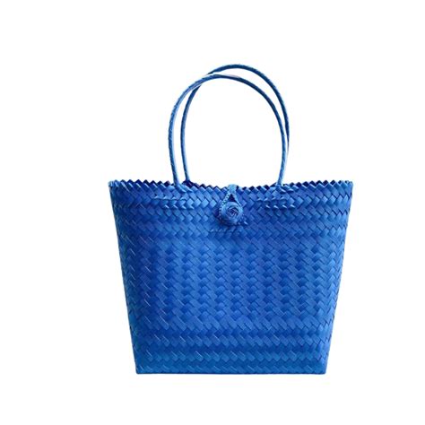 11x11 Plain Beg Anyaman Sarawak Tote Bag Women Pvc Bakul Anyaman