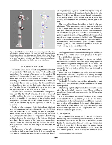 Solution Analytical Solution For The Inverse Kinematics Problem Of The