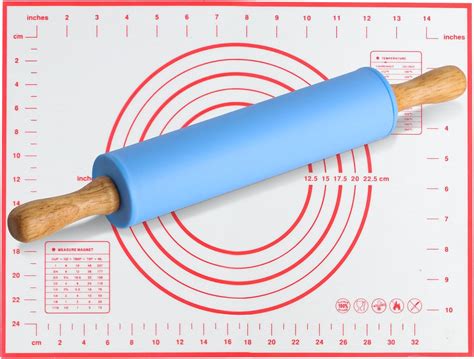 Silicone Rolling Pin 12 Inch Non Stick Pastry Pizza Dough Roller With