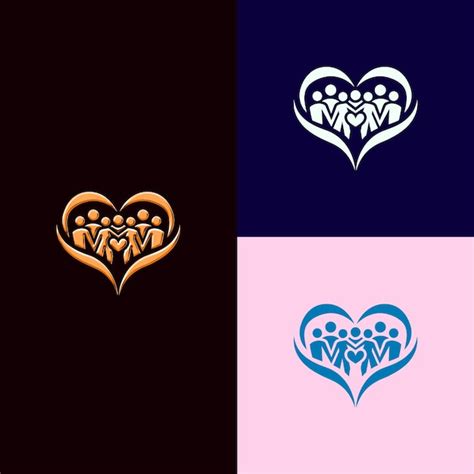 Premium Psd Community Service Award Logo With A Group Of People And A He Creative And Unique