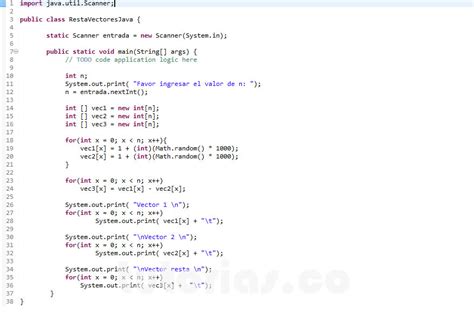 RestaVectoresJava Tutorias Co