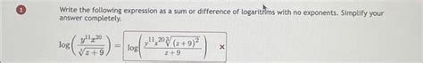 Solved Write The Following Expression As A Sum Or Chegg