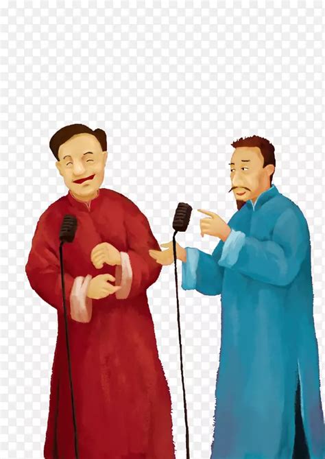 相声人物背景插图PNG图片素材下载 图片编号qnxnwedq 免抠素材网