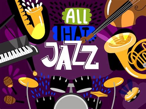 Instruments De Musique Jazz Vecteur Premium