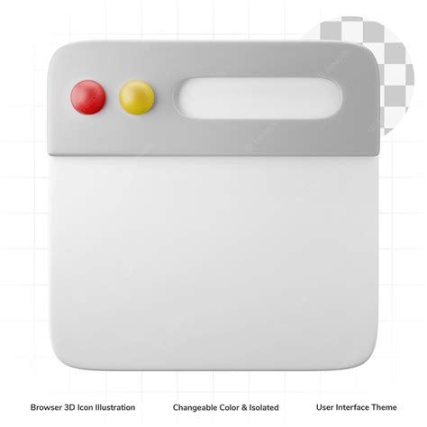 Premium Psd Internet Web Browser Symbol User Interface 3d Rendering Icon Editable Isolated