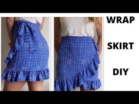HOW TO CUT AND SEW WRAP SKIRT EASY DIY RUFFLE WRAP SKIRT YouTube Diy Skirt Diy Wrap Skirt