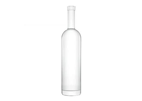 Sleek Glass Bottles Cylinder Shape Tall 750ml Vodka Bottle Heze