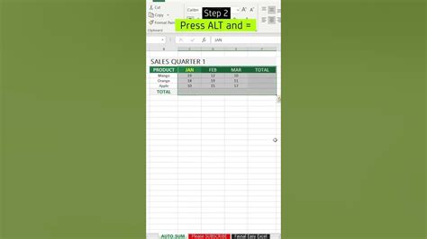 Autosum Shortcut Tips In Excel Faysaleasyexcel Exceltips Youtube