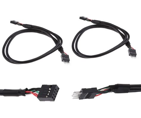 Meiriyfa Usb Header Extension Cable Usb 2 0 9 Pin Male To 9 Pin Female
