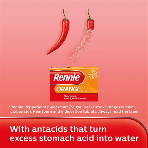 Rennie Orange Chewable Tablets 48 Tablets Pack Of 1