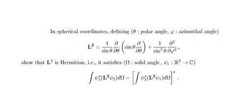 Solved In Spherical Coordinates Defining θ Polar Angle