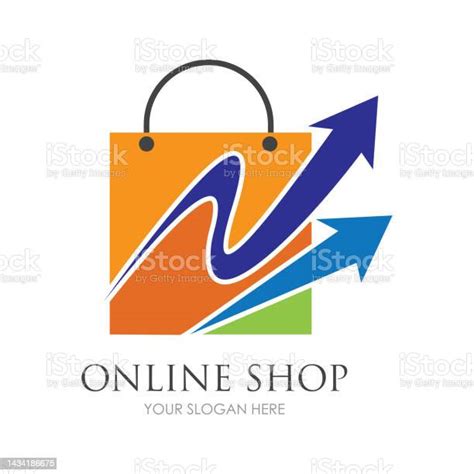 온라인 상점 로고 벡터 아이콘 일러스트 레이 션 템플릿 디자인 가방에 대한 스톡 벡터 아트 및 기타 이미지 가방 개념 개념과 주제 Istock