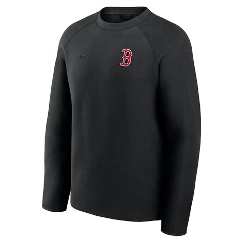 Mens Boston Red Sox Nike Black Tech Fleece Raglan Sweatshirt