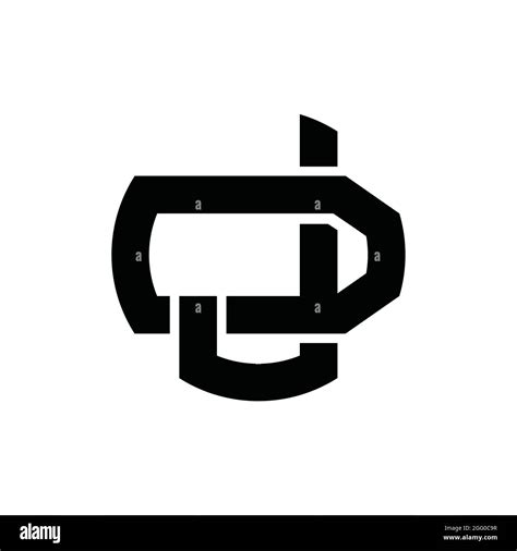 Jd Logo Monogram With Overlapping Style Vintage Design Template Stock