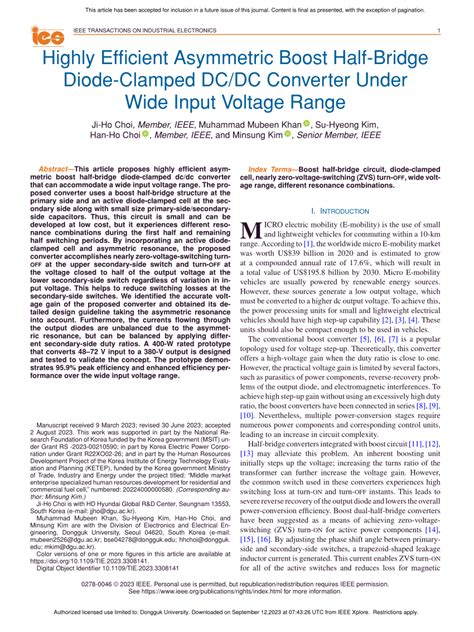 pdf highly efficient asymmetric boost half bridge diode clamped dc dc
