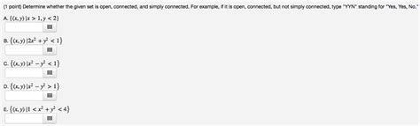 Solved 1 Point Determine Whether The Given Set Is Open