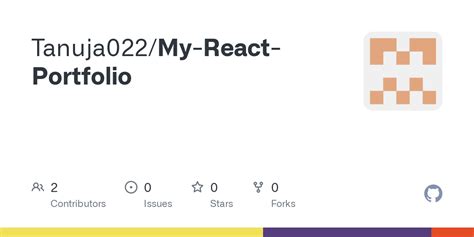 GitHub Tanuja My React Portfolio