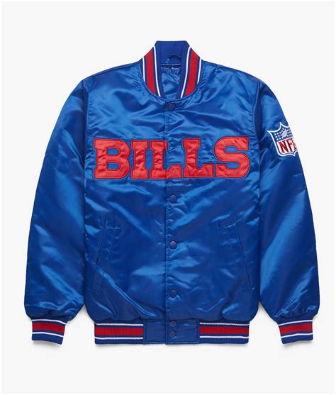 Blue Satin Gameday Starter Bills Jacket Jacket Makers