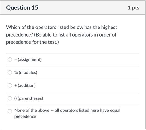 Solved Question 1 1 Pts Which Of The Following Statements