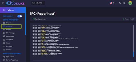 how to enable minecraft commands on server godlike