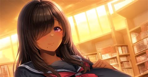 爆乳 褐色夕暮れ図書委員jkおっぱい チチスキー少佐のイラスト Pixiv