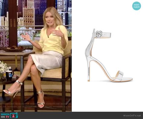 Wornontv Kellys Yellow Sweater And Metallic Pencil Skirt On Live With