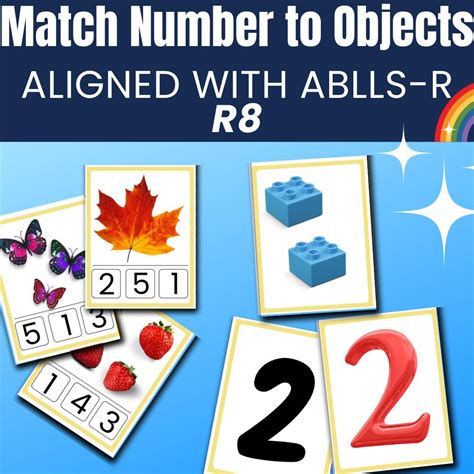 Matching Numbers To Objects Photo Picture Cards Aligned With ABLLS R8 Etsy