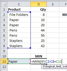 How To Find MIN IF Or MAX IF In Excel Contextures Blog