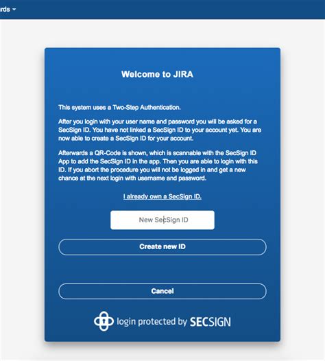 jira two factor authentication secsign 2fa