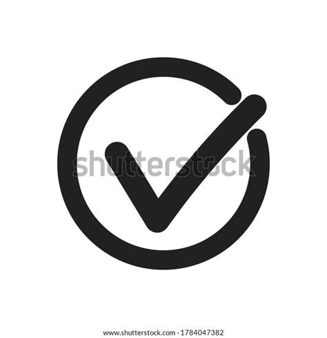 Checkmark Icon Black Check Mark On Stock Vector Royalty Free 1784047382 Shutterstock