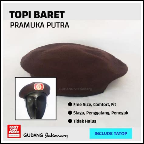 Jual Topi Baret Pramuka Pin Tatop Shopee Indonesia