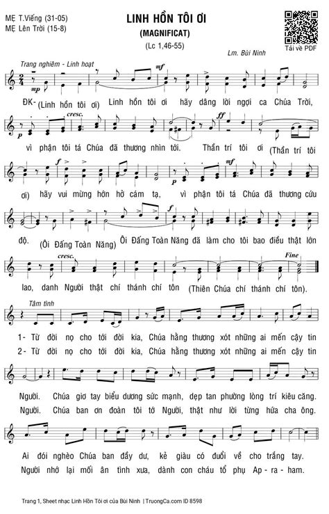 Sheet Linh Hồn Tôi ơi PDF lời hợp âm nốt nhạc