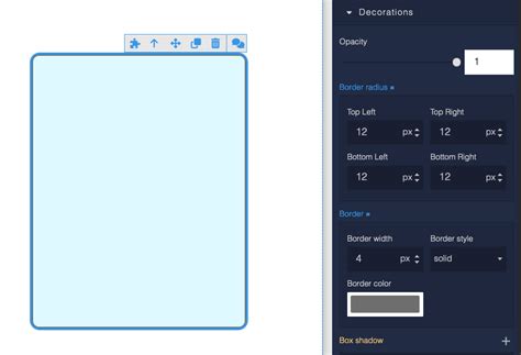 UI Builder Border Radius Suggestion Option To Edit All 4 At Once