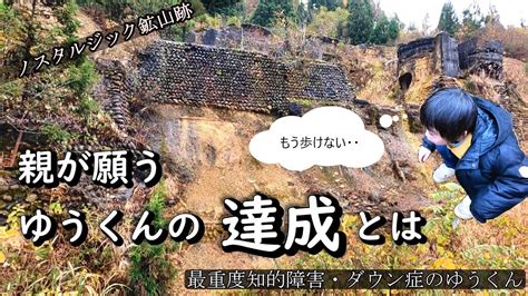 最重度知的障害ダウン症のゆうくん大泉鉱山跡で思ったゆうくんにとっての達成とは YouTube