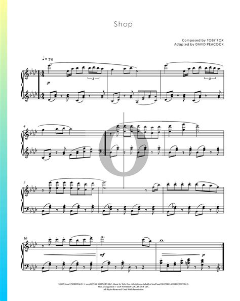Shop Toby Fox Piano Sheet Music Oktav