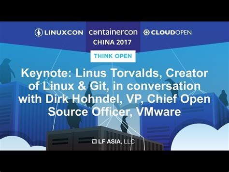 Free Video Linus Torvalds On Linux And Git Development A Conversation With Dirk Hohndel From