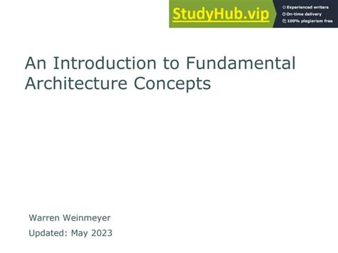 An Introduction To Fundamental Architecture Concepts Pdf