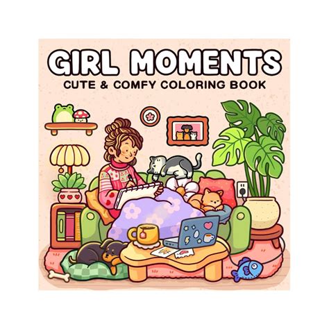 Раскраска антистресс для детей и взрослых Girl Moments Coloring Book