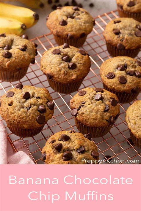 Banana Chocolate Chip Muffins Preppy Kitchen