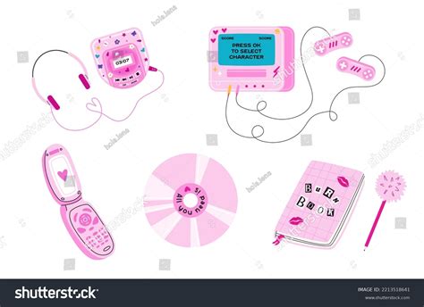 Y K Elements Set Disk Cdplayer Retro Stock Vector Royalty Free Shutterstock