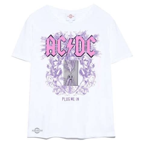 Putih White Acdc T Shirt Plug Me In Acdc T Shirt Band T Shirt
