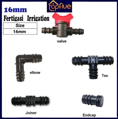 16mm Equal Tee Connector Joiner Elbow Joint Valve Endcap