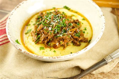 Crock Pot Braised Beef Ragu With Polenta Living Sweet Moments