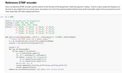 Build A Dtmf Decoder Your Code Should Accept A